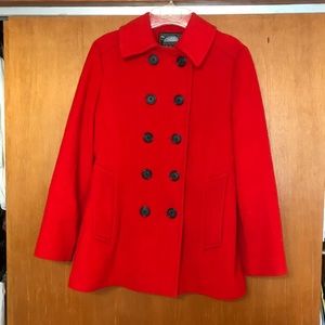 Vintage | Jackets & Coats | Vintage Red Pea Coat | Poshmark